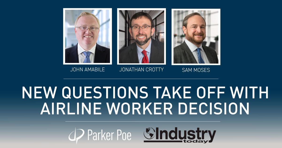 New Questions Take Off With Airline Worker Decision | Parker Poe