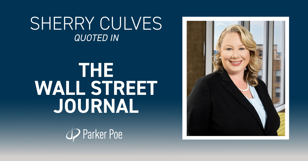 Sherry Culves Quoted in The Wall Street Journal | Parker Poe