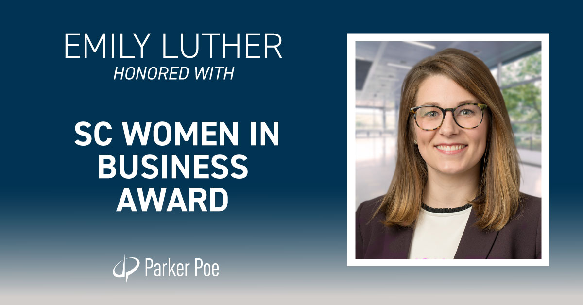Emily Luther Honored With SC Women in Business Award | Parker Poe