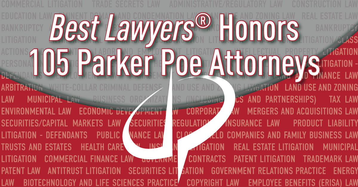 Best Lawyers Honors 105 Parker Poe Attorneys for 2024 | Parker Poe