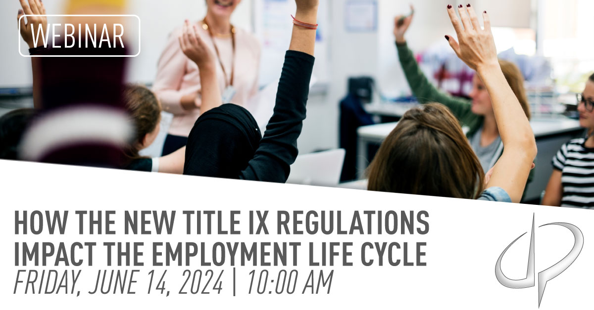 How the New Title IX Regulations Impact the Employment Life Cycle ...