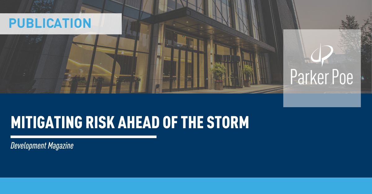 Mitigating Risk Ahead of the Storm | Parker Poe