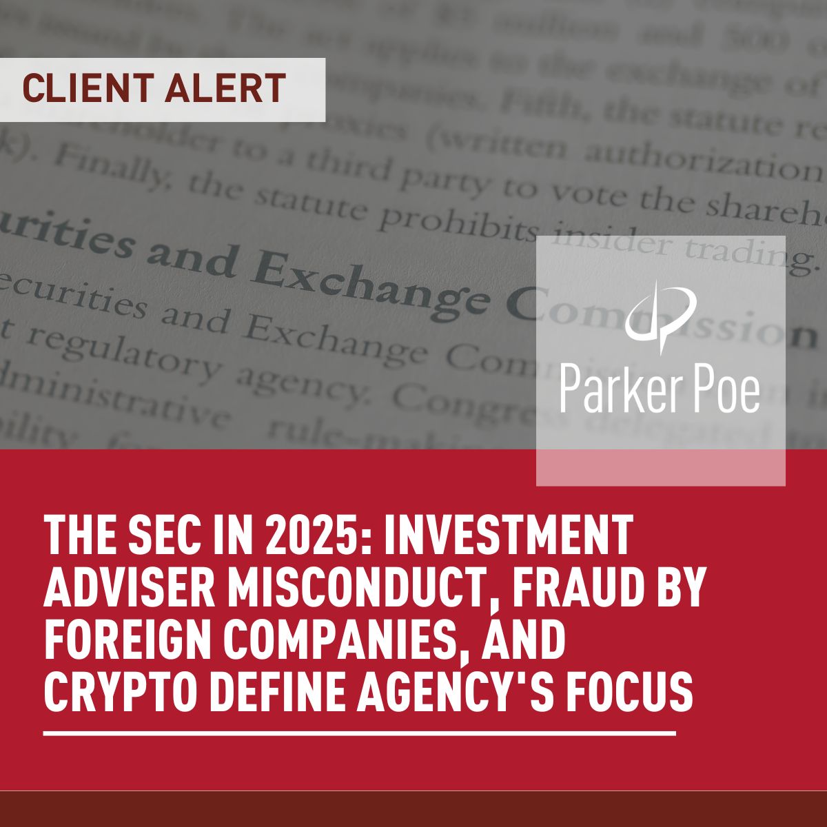The SEC in 2025: Investment Adviser Misconduct, Fraud by Foreign ...